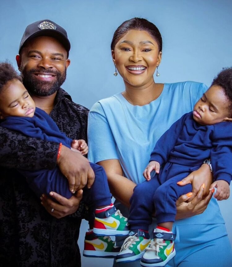 Gabriel Afolayan Flaunts Wife, Lovely Twins - Kemi Ashefon Love Haven